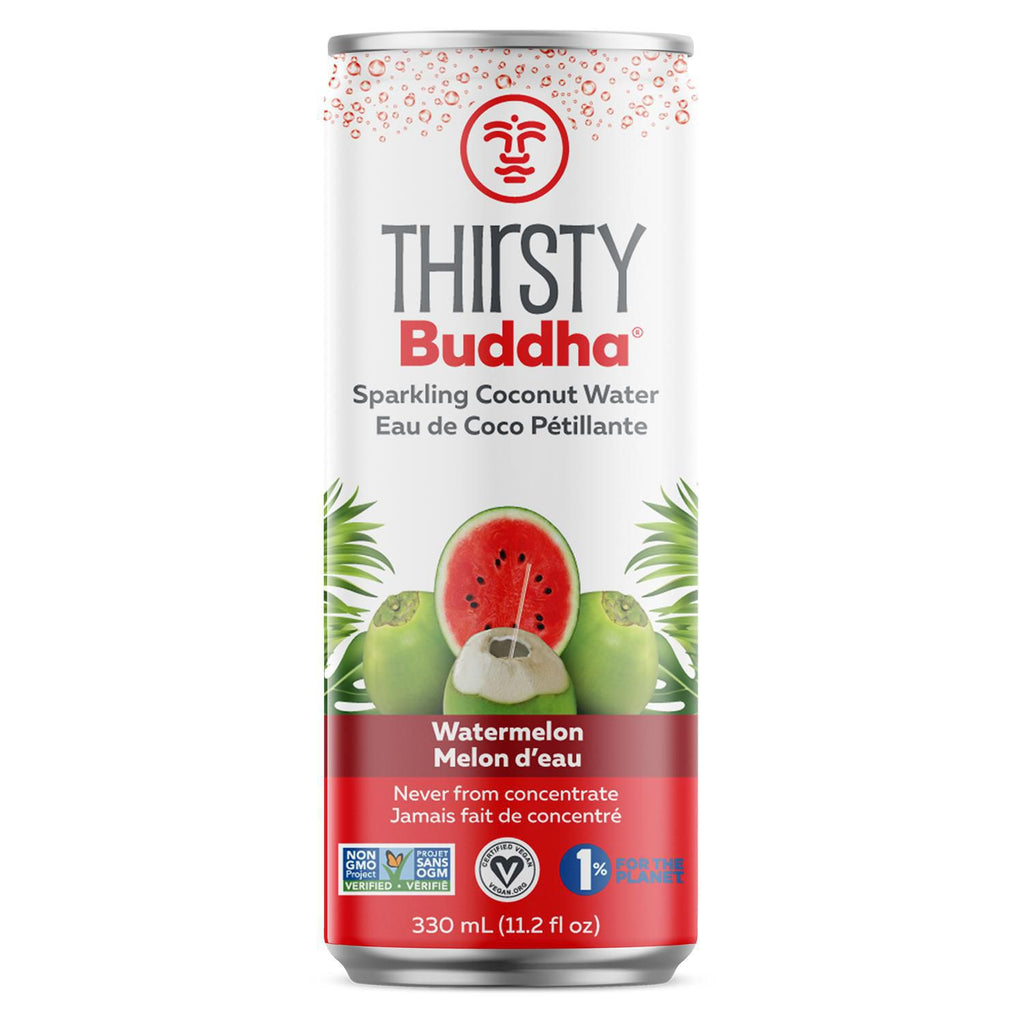 THIRSTY BUDDHA, EAU DE COCO PÉTILLANTE MELON D'EAU, 330ML— Marché Nuvo