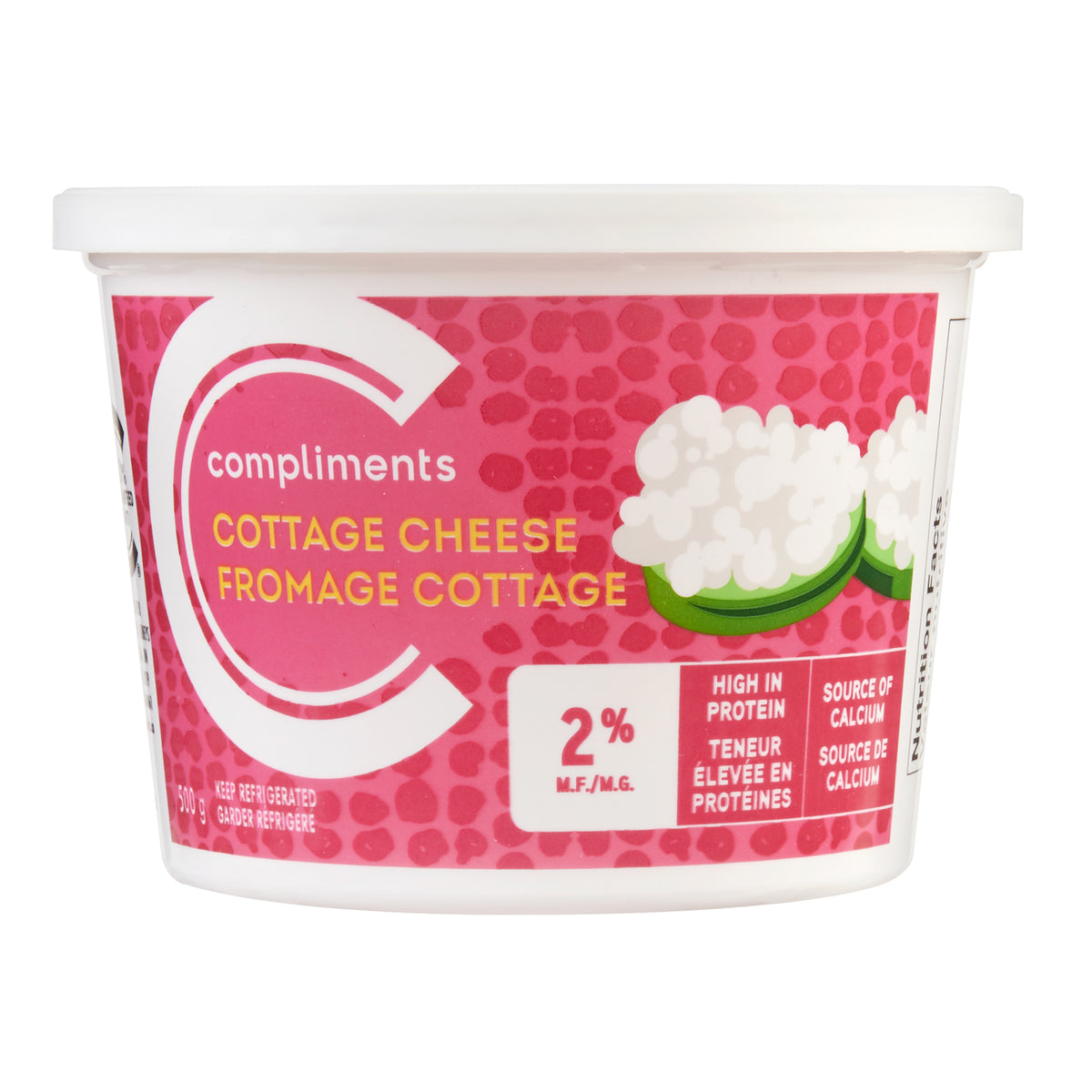 COMPLIMENTS, FROMAGE COTTAGE 2% 500G — Marché Nuvo