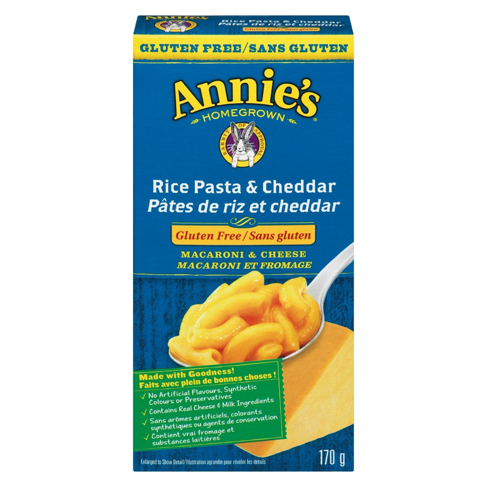 ANNIE'S, PÂTES DE RIZ ET CHEDDAR, 170 G — Marché Nuvo