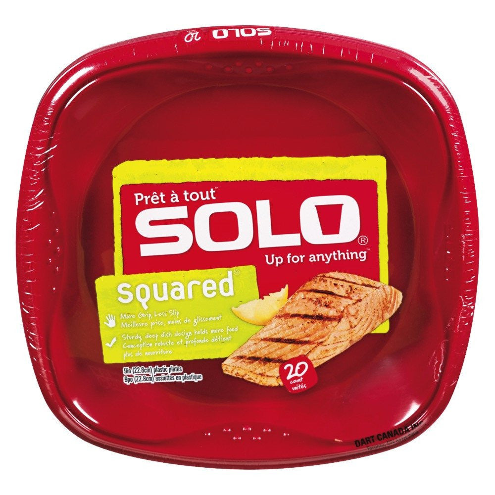SOLO PLASTIC PLATES, 9 IN, 20 UN — Marché Nuvo