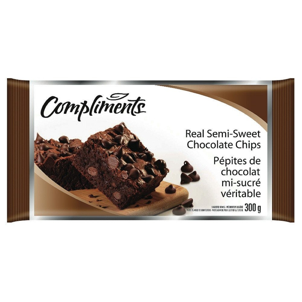 COMPLIMENTS, SEMI-SWEET CHOCOLATE CHIPS, 300 G — Marché Nuvo