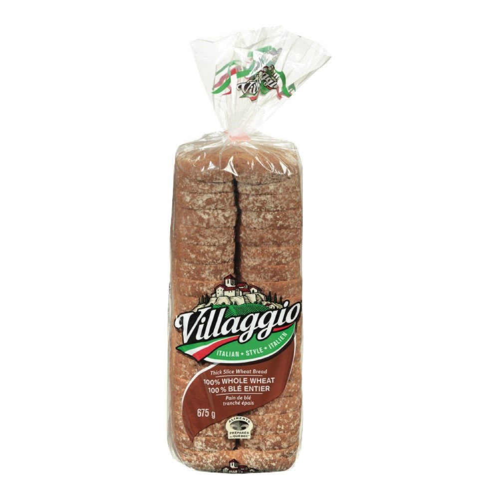 VILLAGGIO BREAD, 100% WHOLE WHEAT, 675 G — Marché Nuvo