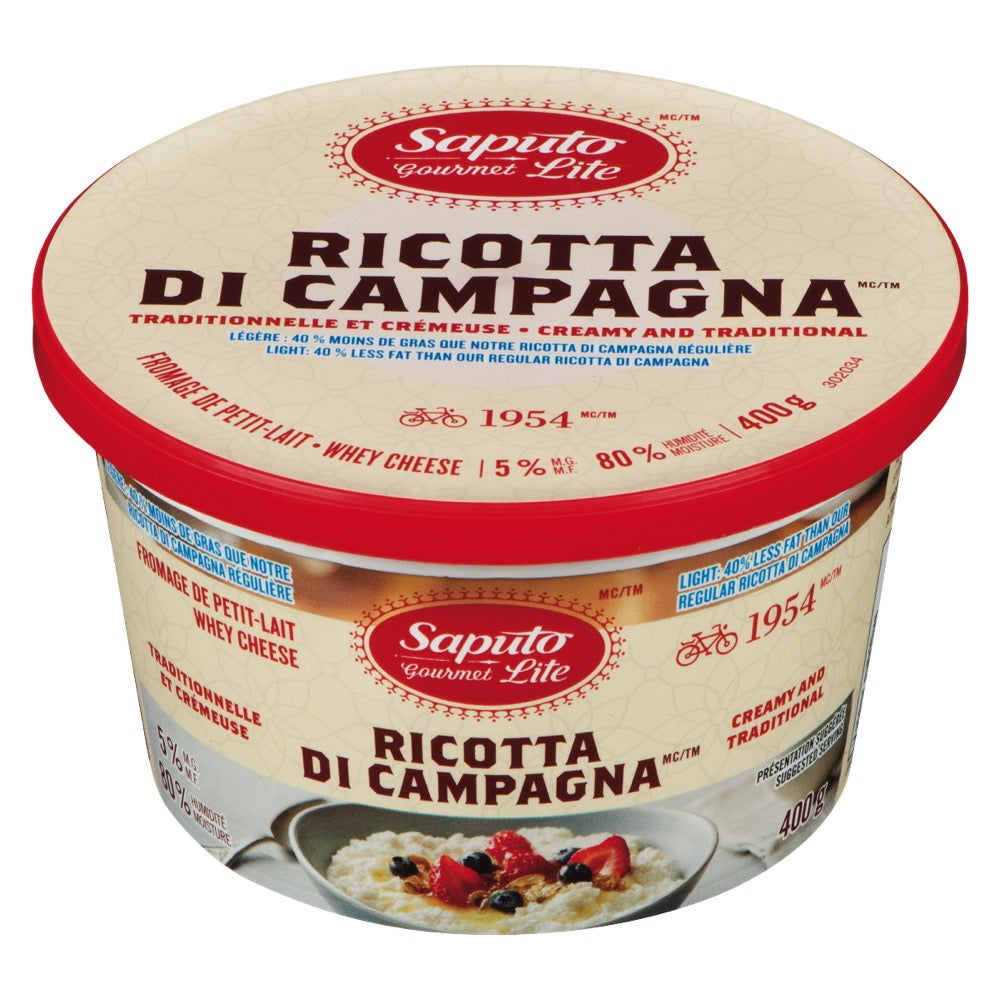 SAPUTO, LIGHT RICOTTA DI CAMPAGNA 400 G — Marché Nuvo