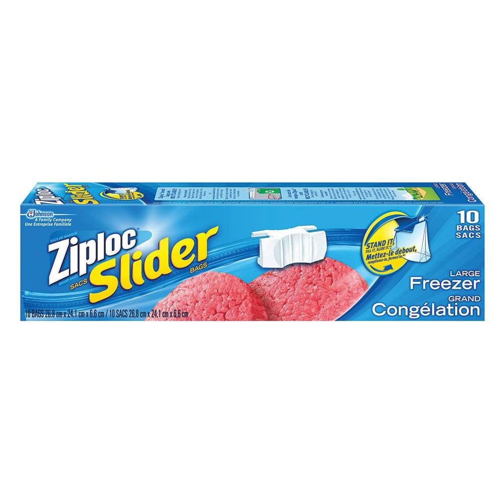 ZIPLOC SLIDELOCK SAC PLASTIQUE GRAND (10 UNITÉS)— Marché Nuvo