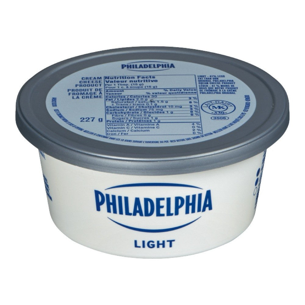PHILADELPHIA FROMAGE À LA CRÈME ORIGINAL LEGER, 227 G — Marché Nuvo
