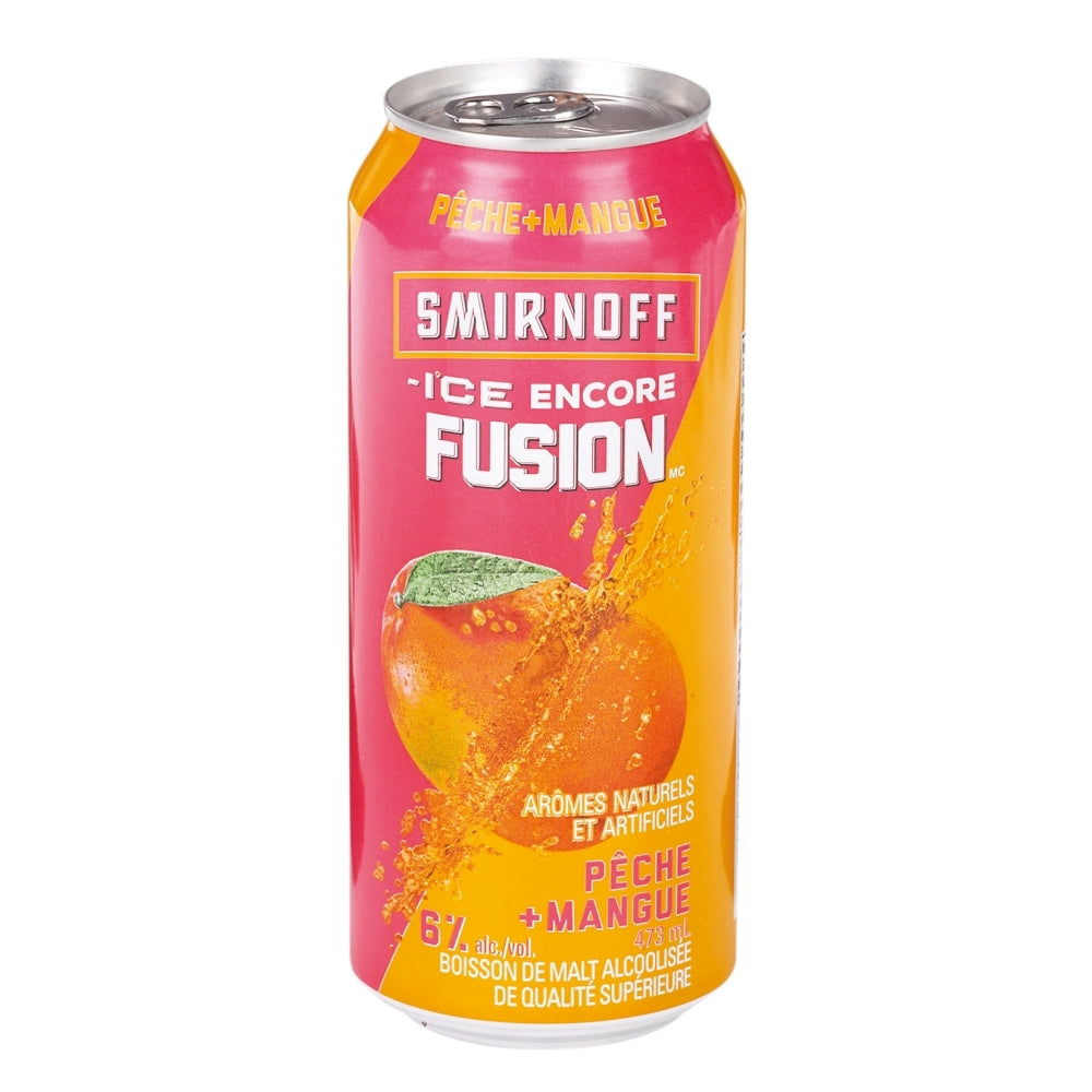 SMIRNOFF ICE, FUSION SPARKLING ALCOHOLIC DRINK PEACH MANGO 6%, 473 ML ...