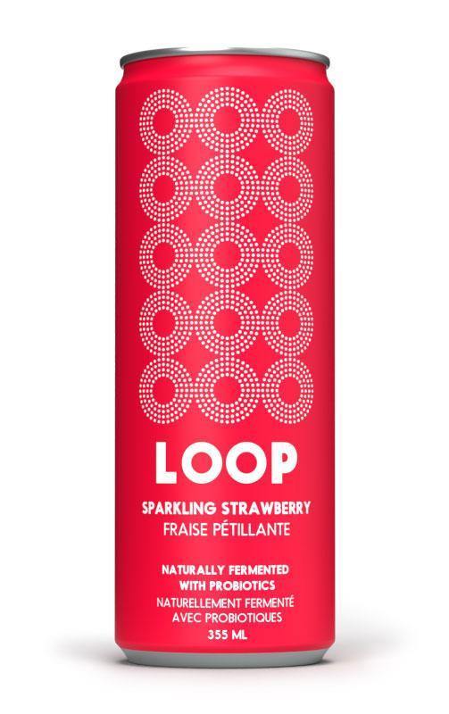 LOOP, SODA PROBIOTIQUE FRAISE PÉTILLANT, 355 ML — Marché Nuvo