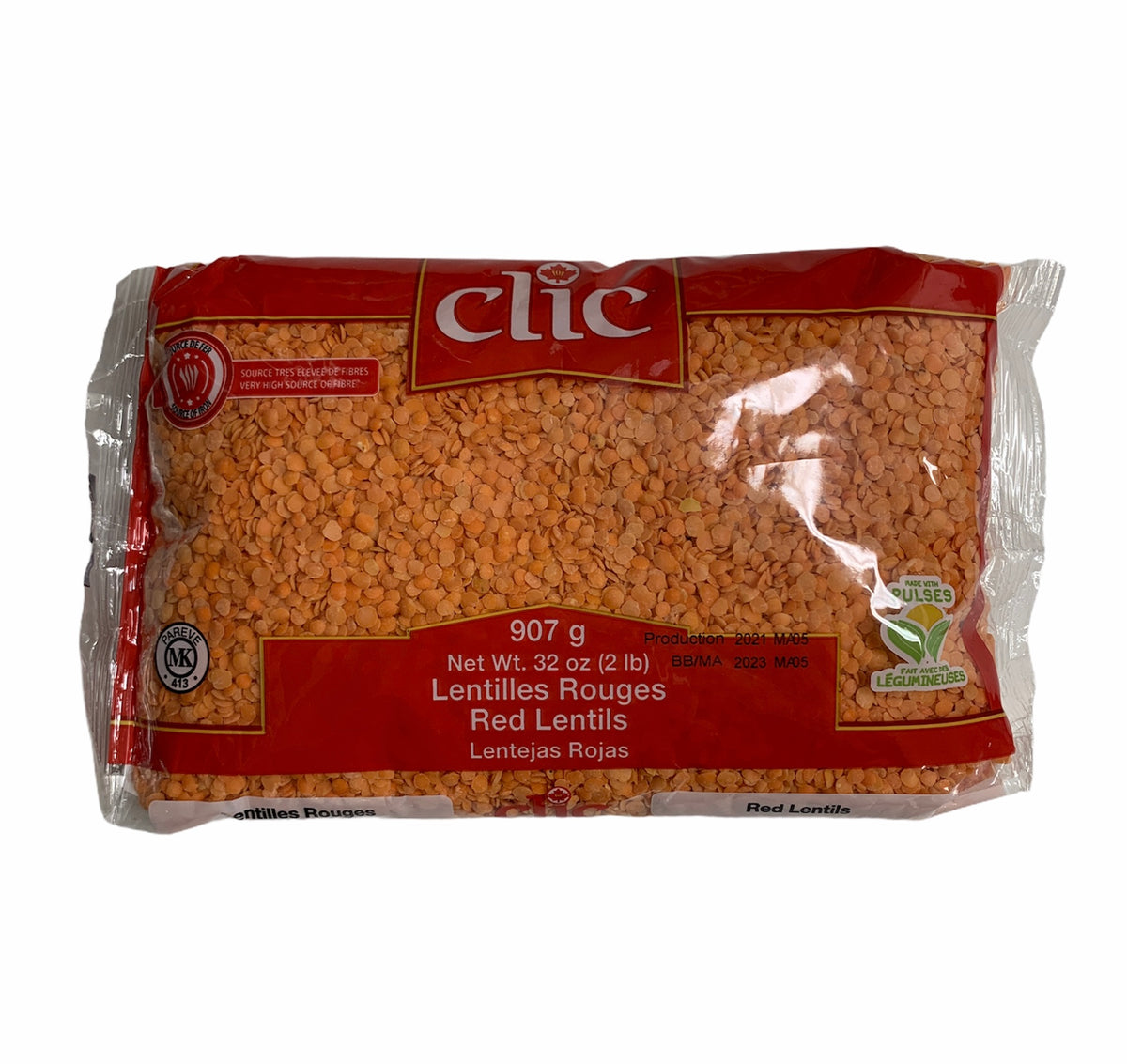 CLIC, LENTILLES ROUGES, 907 G — Marché Nuvo
