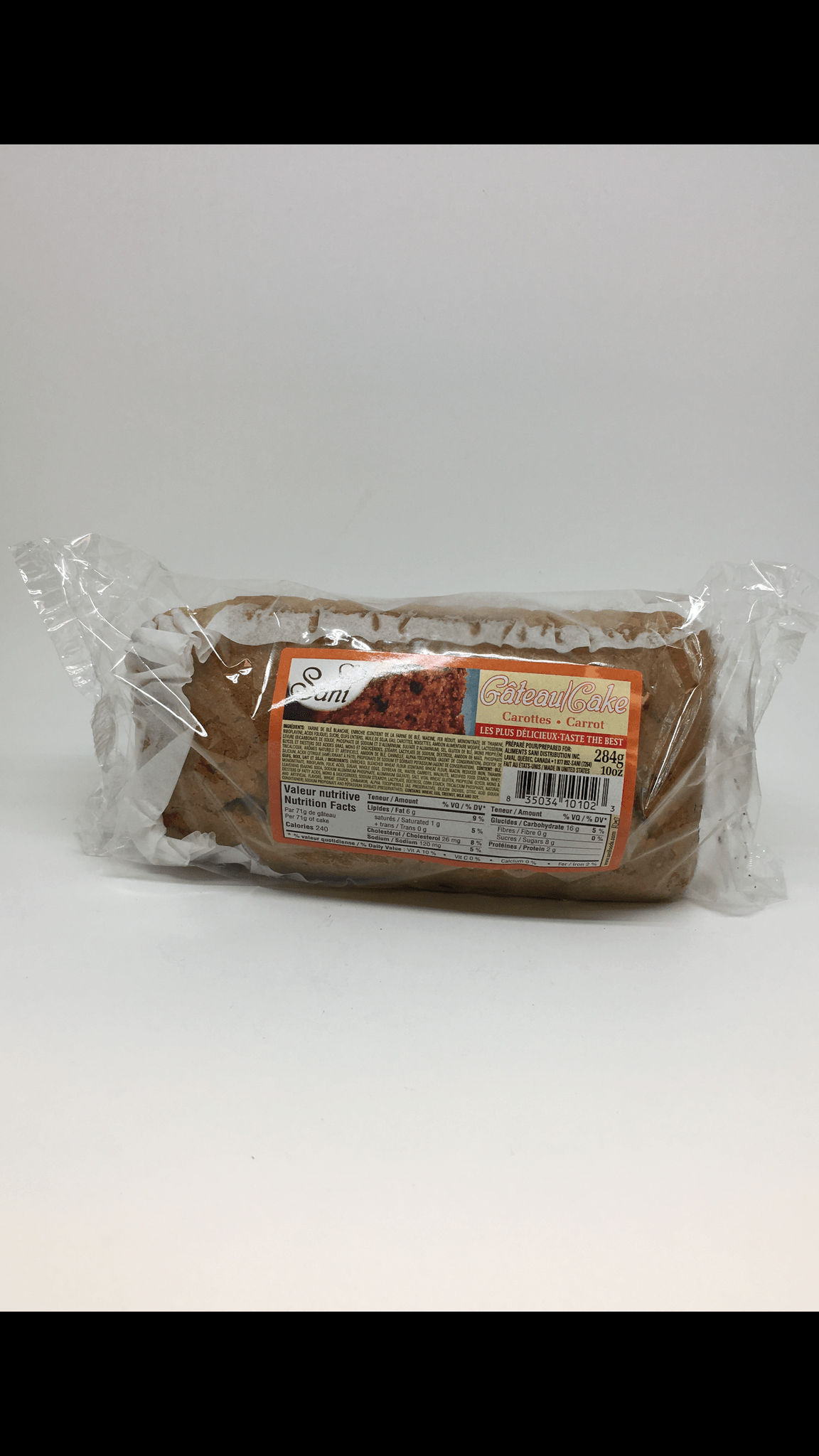 SANI CARROT CAKE, 284 G — Marché Nuvo