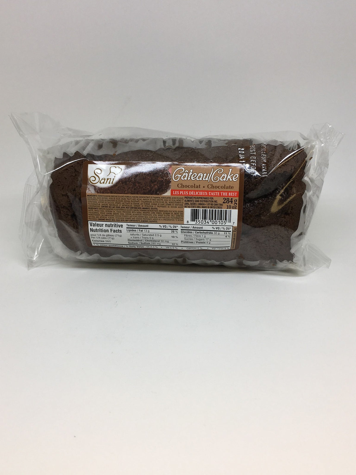 SANI DOUBLE CHOCOLATE CAKE, 284 G — Marché Nuvo