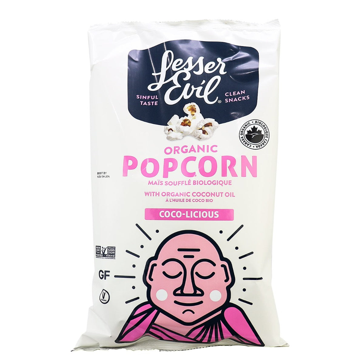 LESSER EVIL, POPCORN WITH ORGANIC COCONUT OIL, 140 G — Marché Nuvo